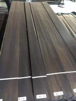 China 0.42mm Dark Fumed Oak Wood Veneer Panel A Grade Quarter Cut 250cm+ for sale