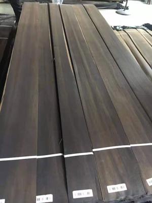 China 0.42mm Dark Fumed Oak Wood Veneer Panel A Grade Quarter Cut 250cm+ for sale