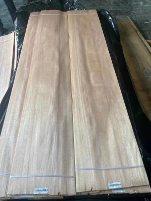 China Crown Cut Natural African Okoume Wood Veneer 0.40mm Panel A Grade for sale