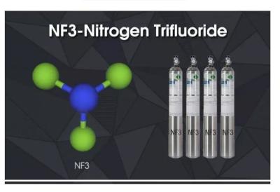 China High Purity Industrial Grade Nitrogen Trifluoride NF3 Gas 99.996% 47L Cylinder for sale