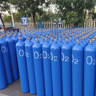 China Industrial Oxygen Gas O2 99.999% 40L 50L Cylinder High Purity Colorless Odorless for sale