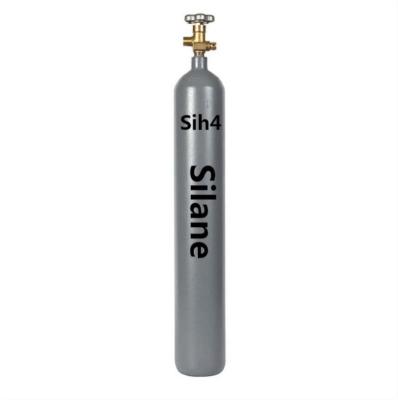 China Electronic Grade 6N Silane Gas SiH4 99.9999% Purity 47L Cylinder for Semiconductor CVD for sale