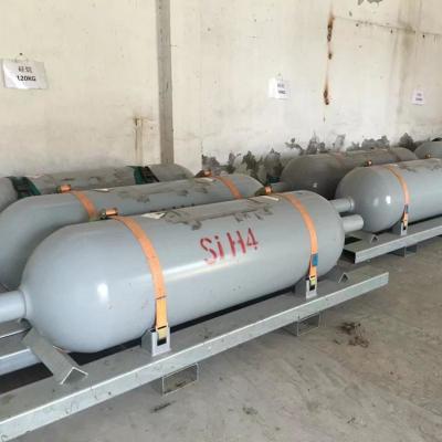 China High Purity Silane Gas SiH4 99.9999% Electronic Grade for Semiconductor Solar Cell Manufacturing for sale