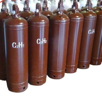 China High Purity Acetylene Gas C2H2 99.95% 40L Cylinder for Welding and Industrial Use for sale