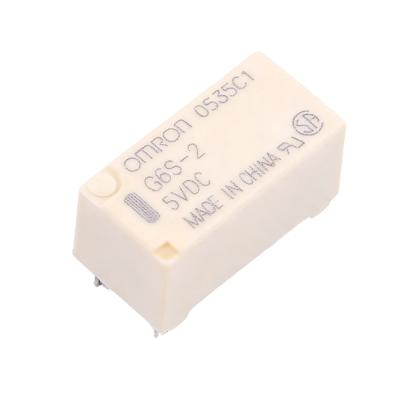 China G6S-2 DC5 Low Signal Relay with 5 VDC Coil Voltage DPDT Contact Form and High Dielectric Strength for PCB Thru-Hole Mounting for sale