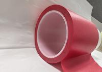 China Red High Adhesion Easy Tear Silicone Masking Tape For Professional Painting 200um±20um for sale