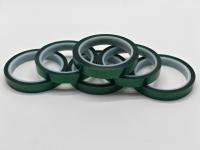 China 75um Thickness Green PET Tape With Silicone Adhesive For Residue Free Removal for sale
