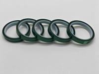 China 75um Thickness Green PET Tape With Silicone Adhesive For Residue Free Removal for sale
