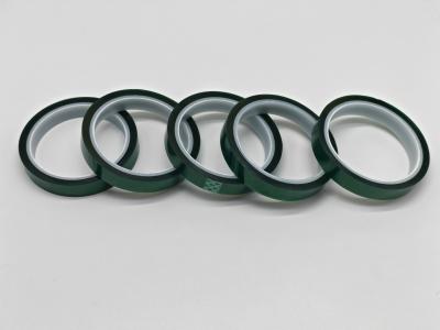 China Green PET Silicone Tape With 50um Thickness For Residue Free Removal for sale