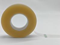 China Silicone Transparent PET Double Sided Adhesive Tape For LCD Glass Silicone Bonding for sale