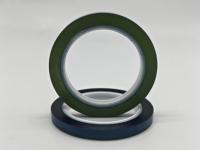 China 50-60 Micron Dark Blue Silicone PET Tape 180C Heat Resistant For LCD Protection Masking for sale