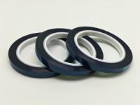 China 50-60 Micron Dark Blue Silicone PET Tape 180C Heat Resistant For LCD Protection Masking for sale