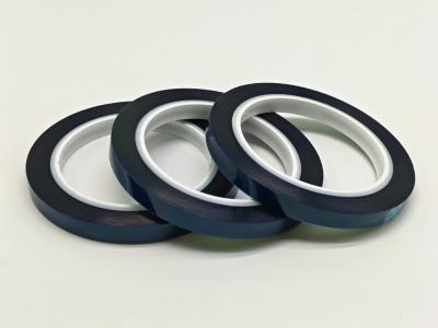 China 50-60 Micron Dark Blue Silicone PET Tape 180C Heat Resistant For LCD Protection Masking for sale