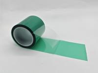 China Heat Resistant Green Lamination PET Tape with 100μm thickness for Optical Film Lamination Protecting for sale