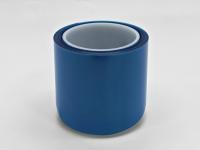 China Heat Resistant Blue Lamination PET Tape with 100μm Thickness for Touchscreen Glass Processing Protecting Glass for sale