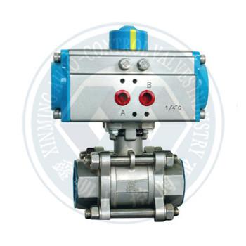 China butterfly valve ball valve with at series pneumatic rotary actuator for sale