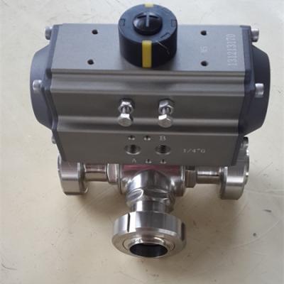 China rack and pinion quarter-turn  pneumatic rotary actuator auto-control ball valves for sale