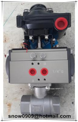 China double action and single action pneumatic rotary actuator with ball valves for sale