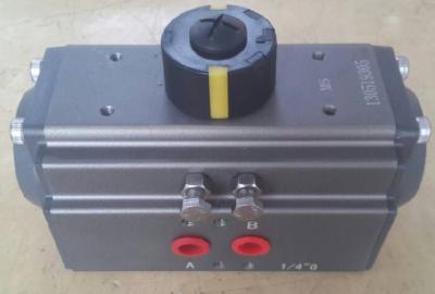 China AT Series Pneumatic Rotary Actuator Double Acting Rack And Pinion Design for sale