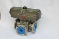 China butterfly valve and ball valve with pneumatic air actuator for sale