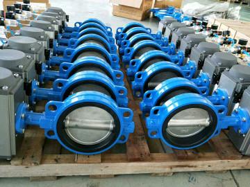 China Pneumatic Wafer Butterfly Valves  Pneumatic Rotary Actuator Control Valves for sale