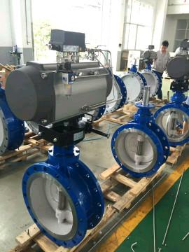 China butterfly valve with pneumatic actuator for sale