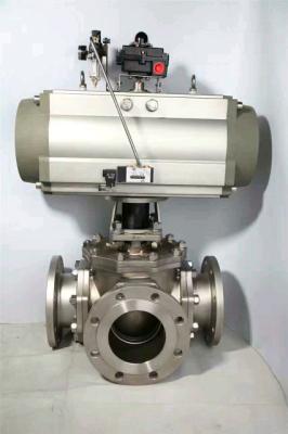 China 90 degree rotary actuator pneumatic control valves for sale