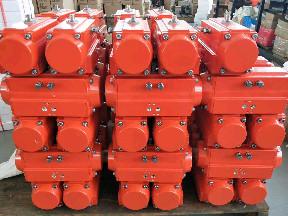 China Ball Valve  Butterfly Valve Mounted With Epoxy Coated Pneumatic Rotary Actuator for sale
