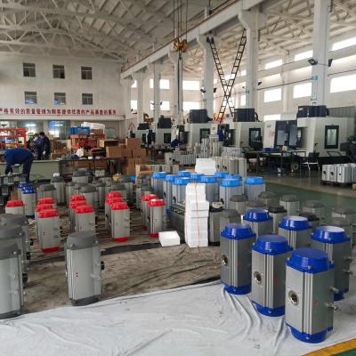 China aluminum actuator pneumatic. type single and double acting 90 degree rotation for sale