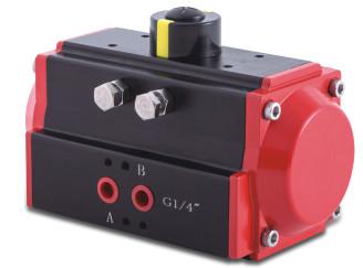 China 0~90 Degree ISO5211 Standard Black Anodized Pneumatic Rotary Actuator for sale