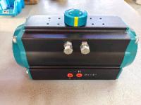 China AT double acting pneumatic actuators RAL5021 colour quarter-turn pneumatic actuator for sale