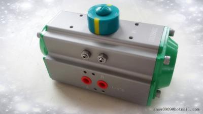 China 90 degree rack and pinion pneumatic rotary actuator Pneumo actuators green endcaps for sale