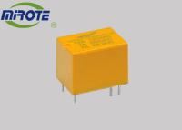 China Yellow Cover 6 Pin Automotive 24V Relay 15 Amp SPDT PCB Mount 15x12x10mm for sale