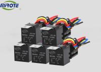 China 30A 40A Automotive Relay Socket 12V 24V with Harness and Metal Backrest for sale