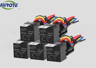 China 30A 40A Automotive Relay Socket 12V 24V with Harness and Metal Backrest for sale