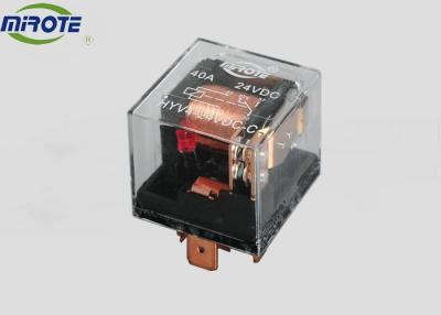 China Universal 40A 24V Automotive Relay with LED Light Double Contact Transparent Cover for sale