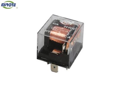 China 40 Amp 4 Pin Waterproof Relay 12V 24V with Transparent Cover and Extra Wires for sale