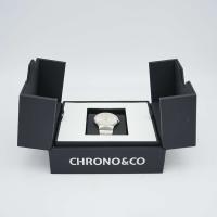 China Black Watch Storage Cases Biodegradable Cardboard Watch Gift Box Water Resistant for sale