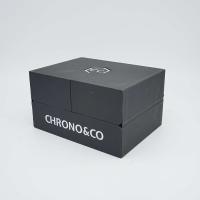 China Black Watch Storage Cases Biodegradable Cardboard Watch Gift Box Water Resistant for sale