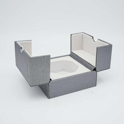 China Gray Watch Packaging Boxes Single Compartment Gift Presentation Boxes Stackable for sale