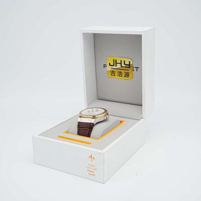 China Velvet Interior Custom Watch Box Packaging Biodegradable Watch Display Box Stackable for sale