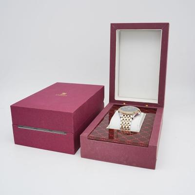 China Glossy Watch Box Case Red Custom Logo Packaging Box OEM ODM For Presentation for sale