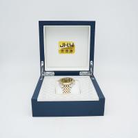 China Blue Watch Packaging Boxes OEM ODM Watch Gift Box Incorporating Cushion Inserts for sale
