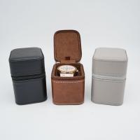 China Customized Small Watch Boxes Black / Brown / Grey Single Watch Box Recyclable for sale