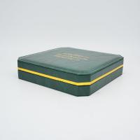 China Impact Resistant Coin Storage Boxes Green Coin Collection Box 12x8x4cm With 10 Separate Slots for sale