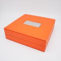 China Orange Perfume Packaging Box Magnetic Perfume Box Custom Offering Protection for sale
