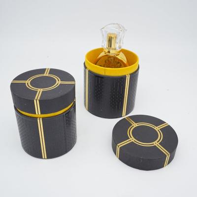 China Luxury Perfume Packaging Box Debossing Cosmetic Packaging Box Round for sale