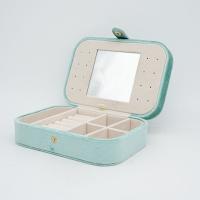 China Grey Board Jewelry Packaging Box Embossed Jewellery Organiser Boxes Green for sale