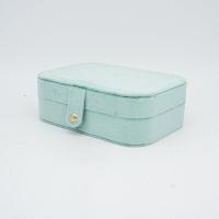 China Grey Board Jewelry Packaging Box Embossed Jewellery Organiser Boxes Green for sale