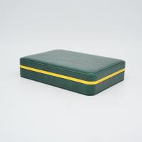 China Green Leather Coin Box Lightweight Coin Organizer Box Impact Resistant Easy To Clean for sale